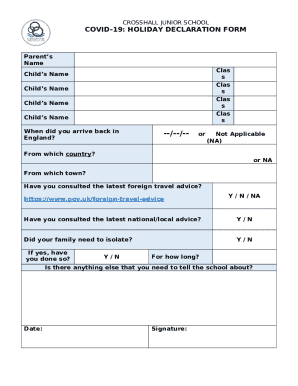 CJS Holiday Declaration Doc Template | pdfFiller