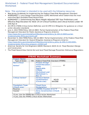 Worksheet 3Federal Flood Risk Management Standard ... Doc Template ...