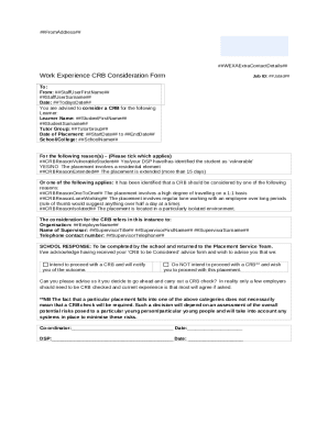 CRB Consideration .docx Doc Template | pdfFiller