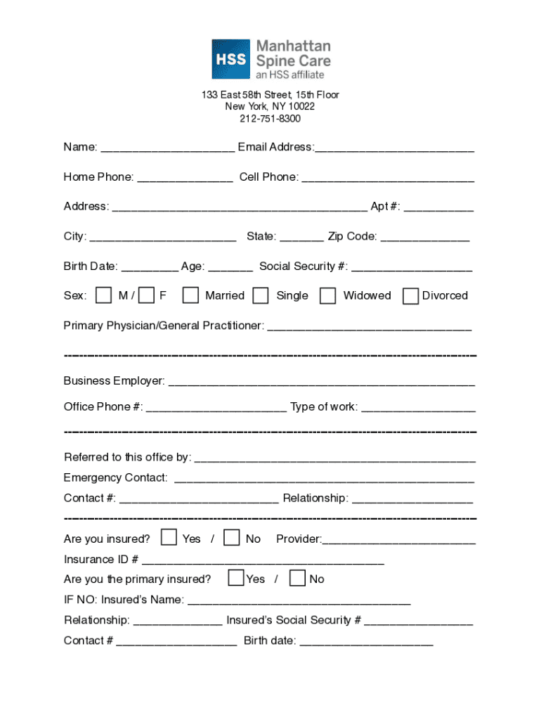 Fillable Online msm intake form no update Fax Email Print - pdfFiller