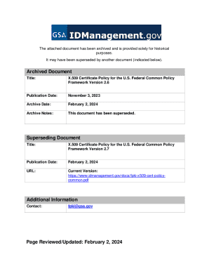 Fillable Online X.509 Certificate Policy for the US Federal PKI Common ... Fax Email Print ...