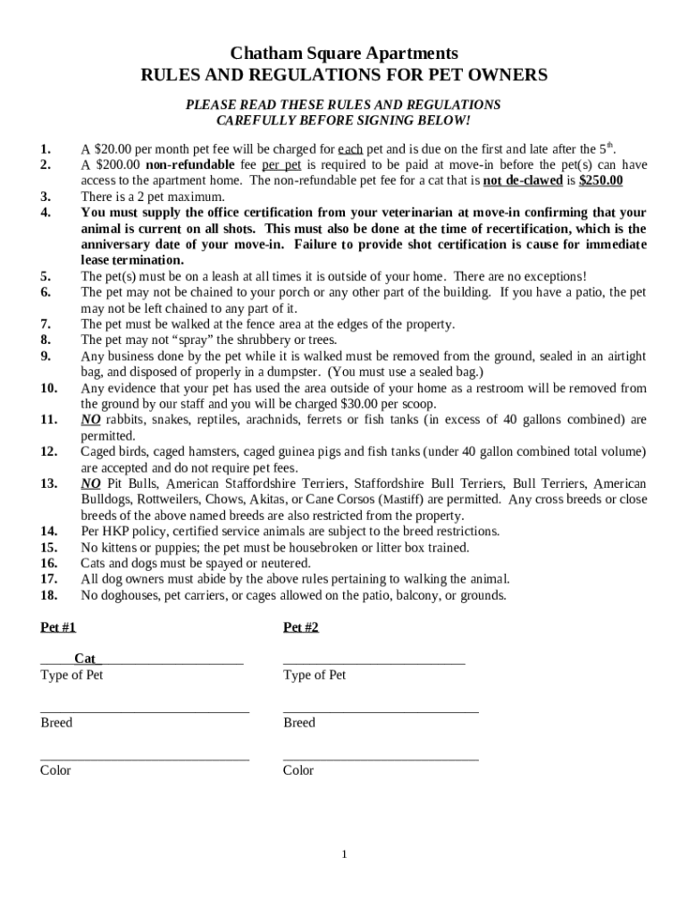 Frequently Asked Questions About Pet Deposits and Fees ... Doc Template ...