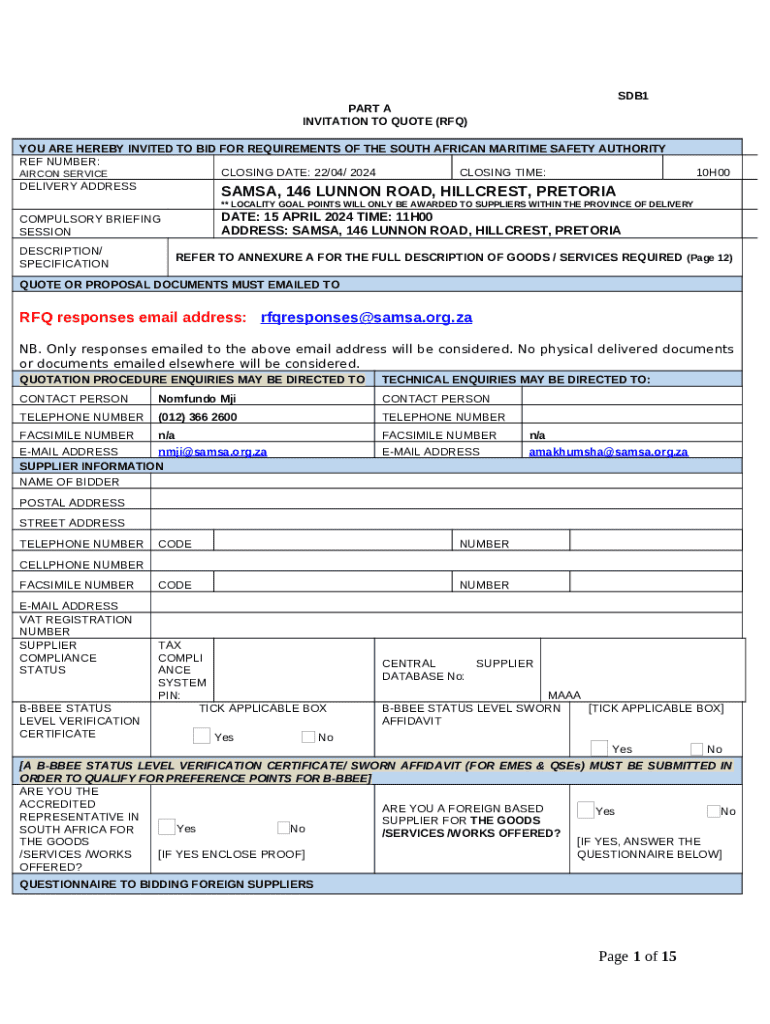 Tender: REF NUMBER: 1124.1 Mini VRF Air conditioning Doc Template ...