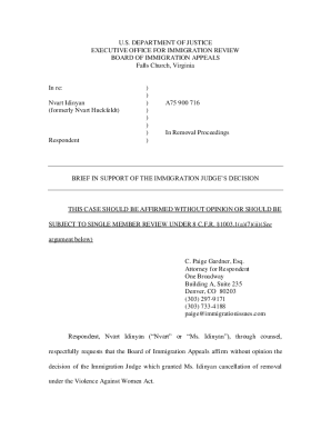 Fillable Online Nvart BIA Appeal Brief 1 pdf Fax Email Print - pdfFiller