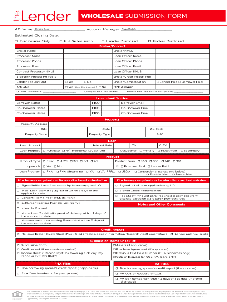Fillable Online Wholesale Business Purpose Submission Form Fax Email Print - pdfFiller
