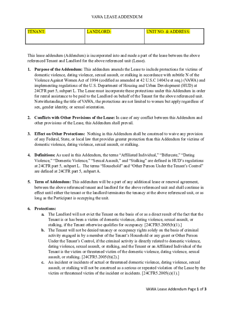 Fillable Online sample lease addendum changes to existing lease terms ...