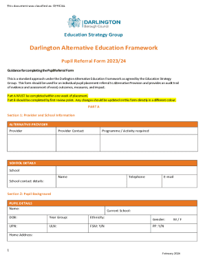 Fillable Online Alternative Education Provision AP referral form Fax ...
