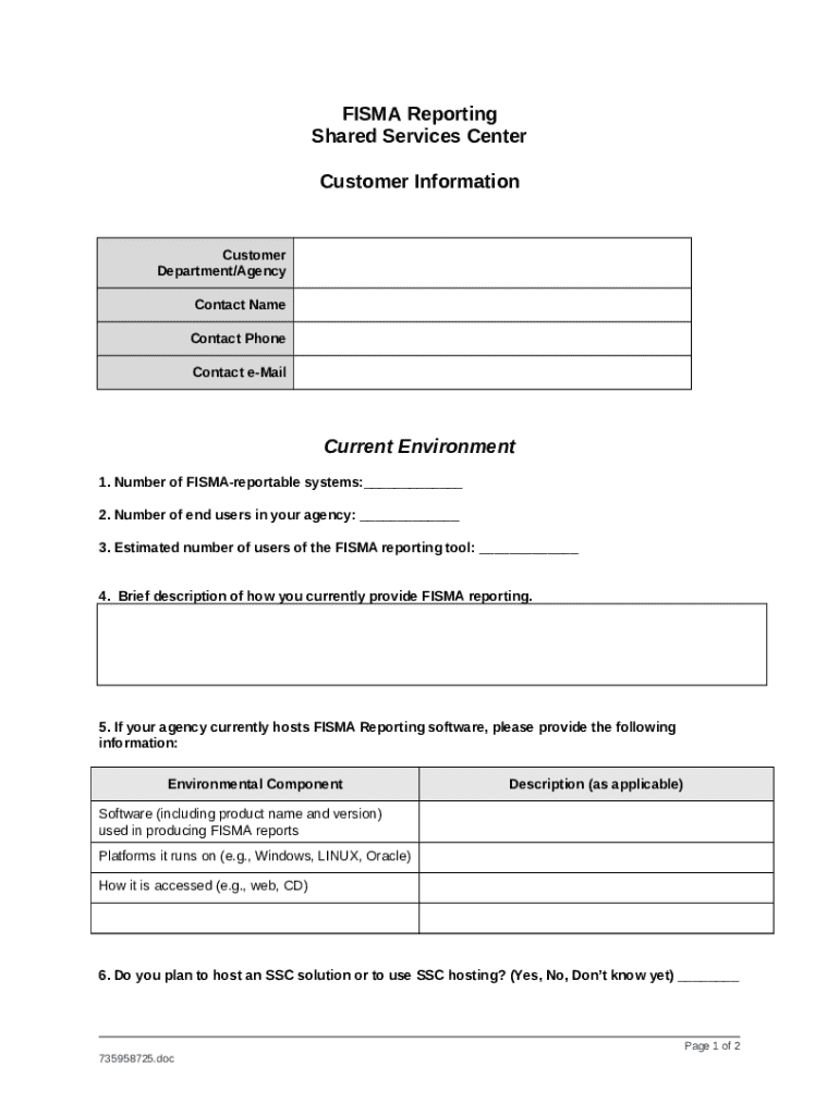 Federal Ination Security Modernization Act (FISMA) - georgewbush ...