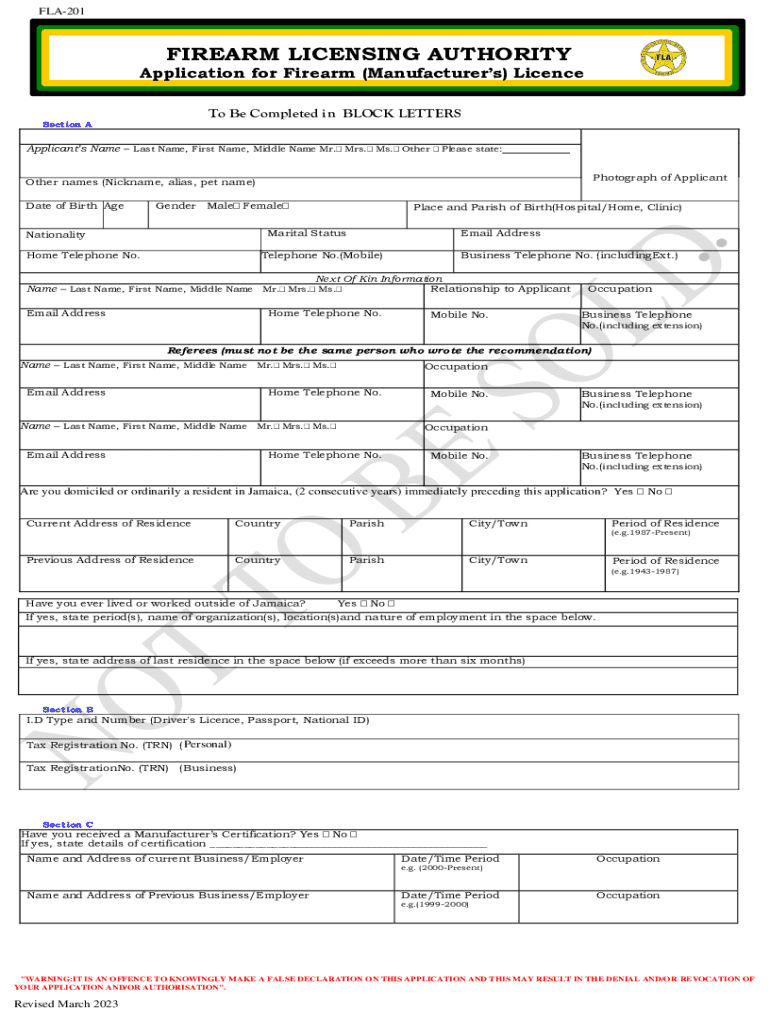 Fillable Online Application for Firearm User's Employee Certificate Fax Email Print - pdfFiller