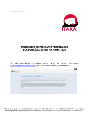 Fillable Online Mauritius All-in-One-Travel Digital Form Fax Email ...