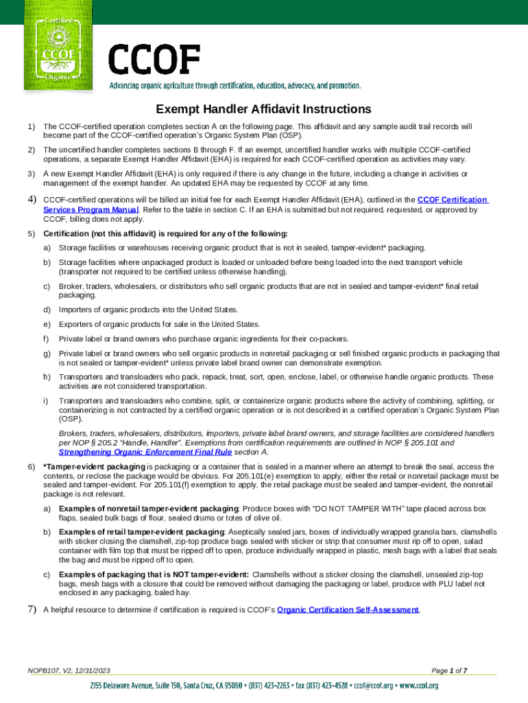 uncertified handler affidavit uha Doc Template | pdfFiller