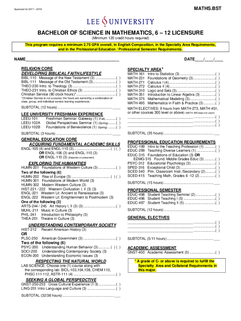 Fillable Online Middle Grades Education (6-9) Major Planning Sheet Fax ...
