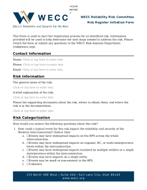 Risk Register Template and Examples Doc Template | pdfFiller