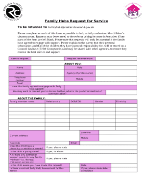 Family Hub Request .docx Doc Template | pdfFiller