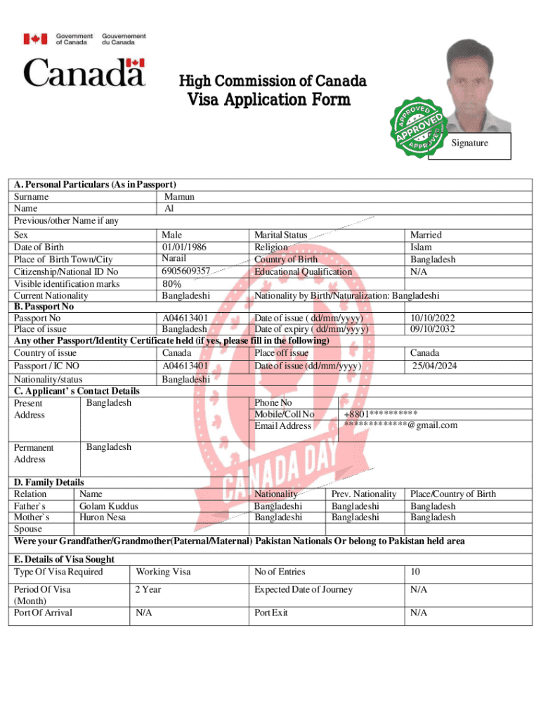 Fillable Online Visa Application Form - PCL Agency Ltd Fax Email Print ...
