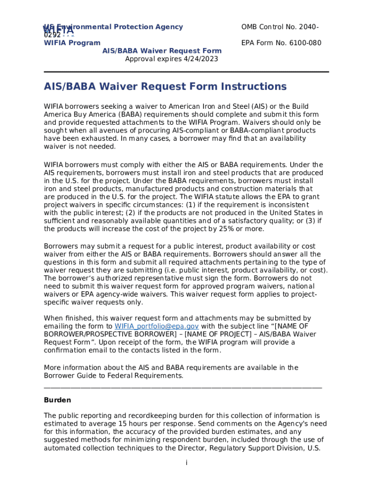 American Iron and Steel Requirement - Waiver Request ... Doc Template ...