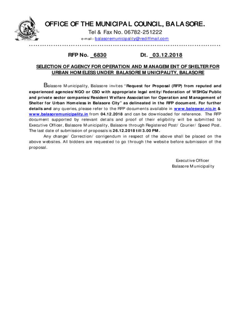 Fillable Online Tel & Fax No. 06782-251222 - Balasore - Government Of ...