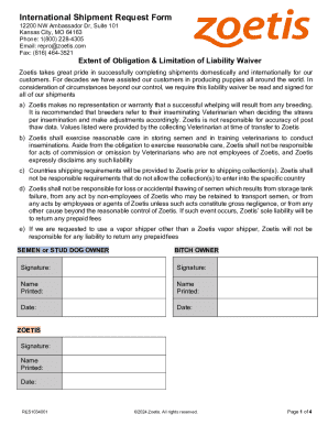 Fillable Online Fillable Online International Shipment Request Form Fax ...