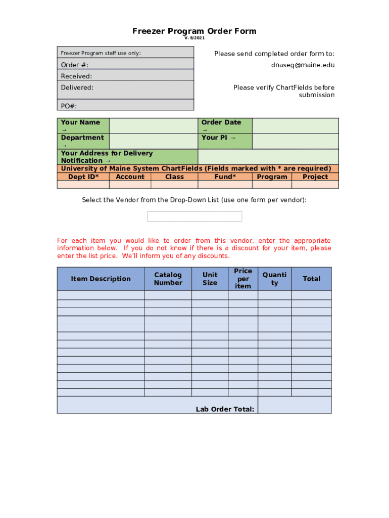 IDT Custom Primer Order Doc Template | pdfFiller