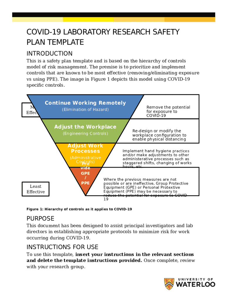 COVID-19 Safety Plan for Research Laboratories and Field ... Doc Template | pdfFiller