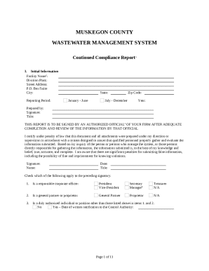 Muskegon County Wastewater Management System Metro ... Doc Template | pdfFiller