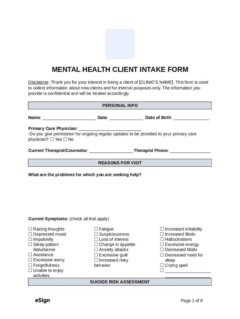 Are therapy intake assessments and consent s ... Doc Template | pdfFiller