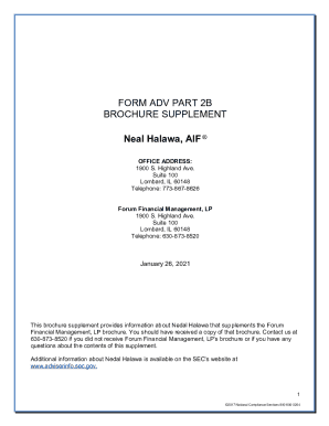 Fillable Online FORM ADV PART 2B BROCHURE SUPPLEMENT Neal ... Fax Email ...