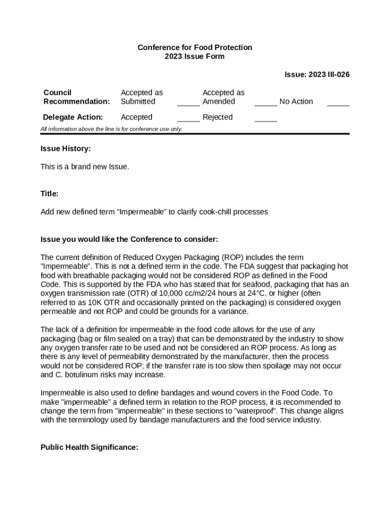 The current definition of Reduced Oxygen Packaging (ROP) includes the ...