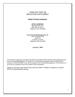 Fillable Online FORM ADV PART 2B BROCHURE SUPPLEMENT Heidi ... Fax ...