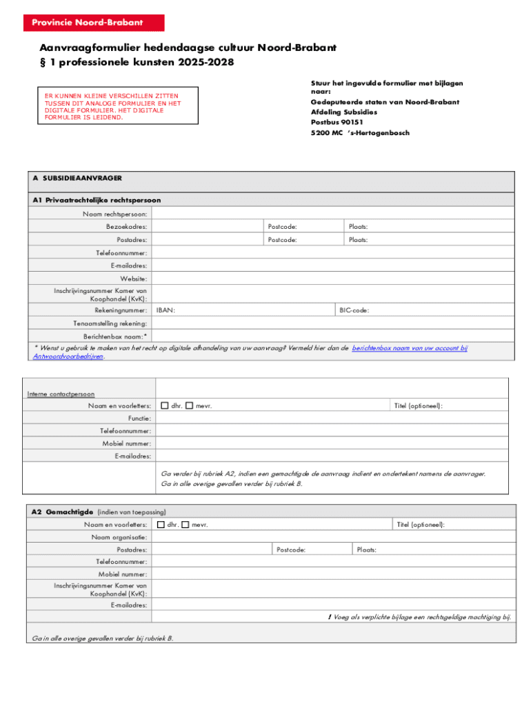 Invulbaar Online Stuur het ingevulde formulier met bijlagen Faxnummer ...