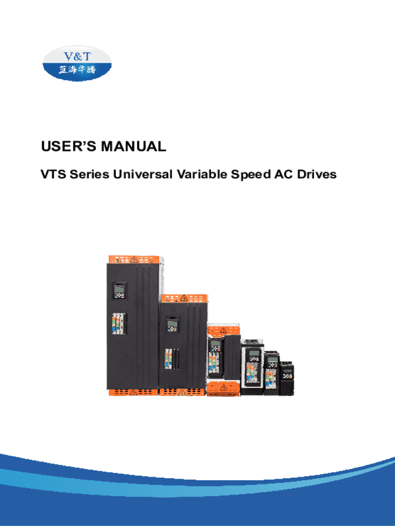 Fillable Online User Manual VTS Series Universal Variable Speed AC ... Fax Email Print - pdfFiller