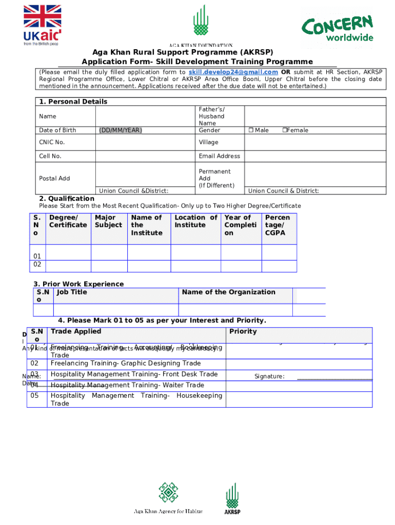 Skill-Development-Training-Application--2024-1.docx Doc Template | pdfFiller