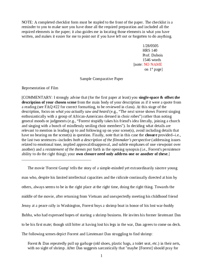 Writing Sample 2a: Basic Elements Doc Template | pdfFiller