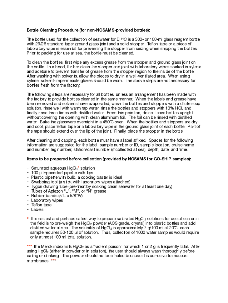 Fillable Online collection and measurement of carbon isotopes in ...