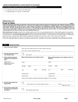 Fillable Online SAMPLE-BSA-Bankruptcy-General-Proof-of-Claim.pdf Fax ...