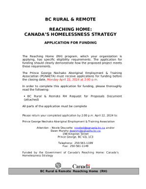 Reaching Home Canada's Homelessness Strategy Doc Template | pdfFiller