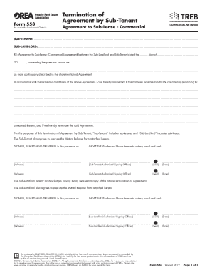 Fillable Online Form 558. Termination of Agreement by Sub ...