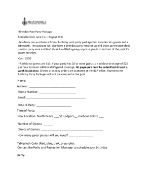 Fillable Online Birthday-Pool-Party-Package-form-FILLABLE-2024 Fax Email Print - pdfFiller