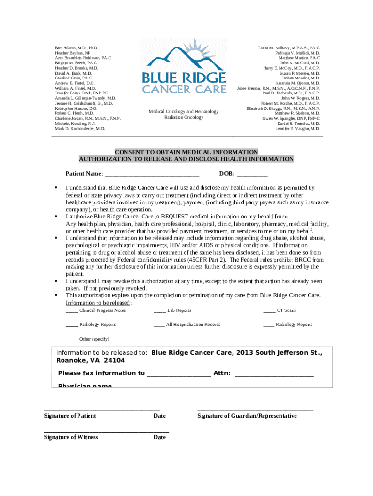 Blue Ridge Cancer Care: Cancer Treatment Center Locations ... Doc ...