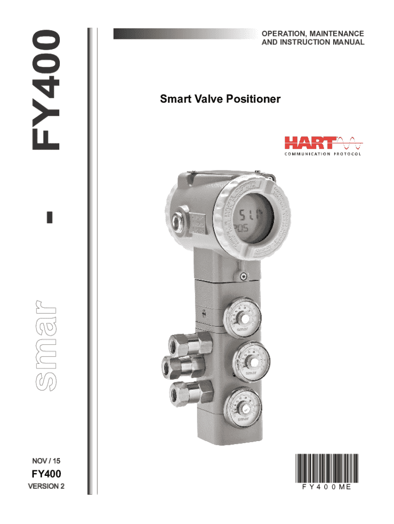 Fillable Online Smart Valve Positioner FY400 - SMAR Technology Company ...