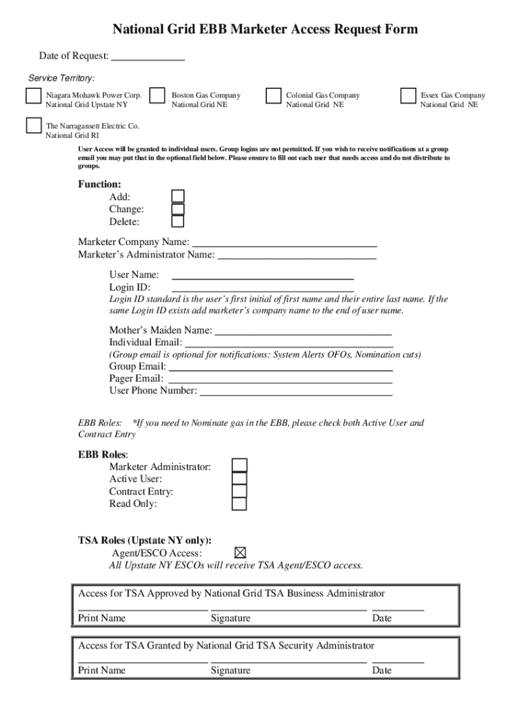 Fillable Online National Grid - Information and Forms Fax Email Print - pdfFiller