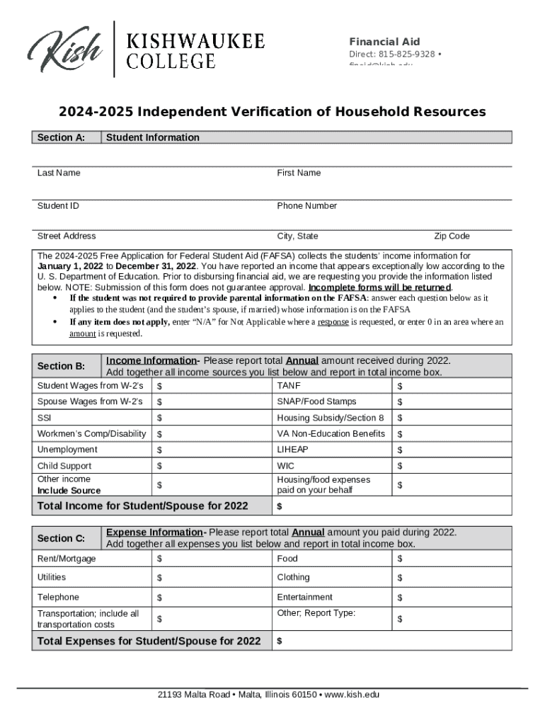 The 2024-2025 Free Application for Federal Student Aid (FAFSA) collects ...