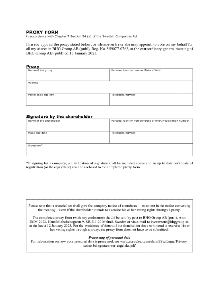 Fillable Online Voting by Proxy in the Annual Elections Fax Email Print ...