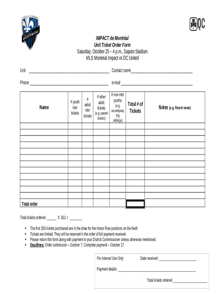 Montreal, the Impact and Saputo Stadium: A guide to selling ... Doc ...