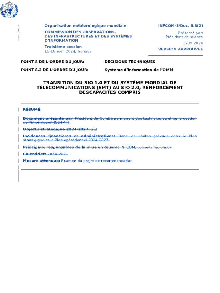 Projet de recommandation Doc Template | pdfFiller
