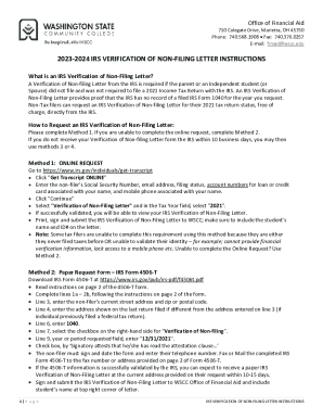 Fillable Online 2023-2024 irs verification of non-filing letter ...