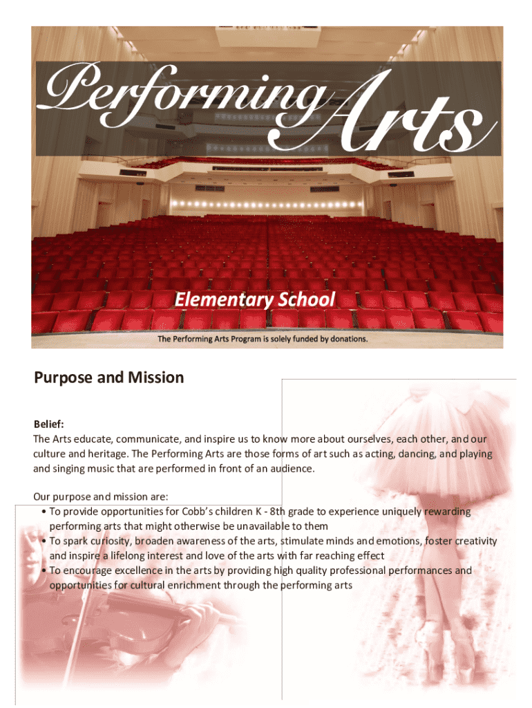 Fillable Online Mission, Vision, and Values Statement - Theatre & Dance ...