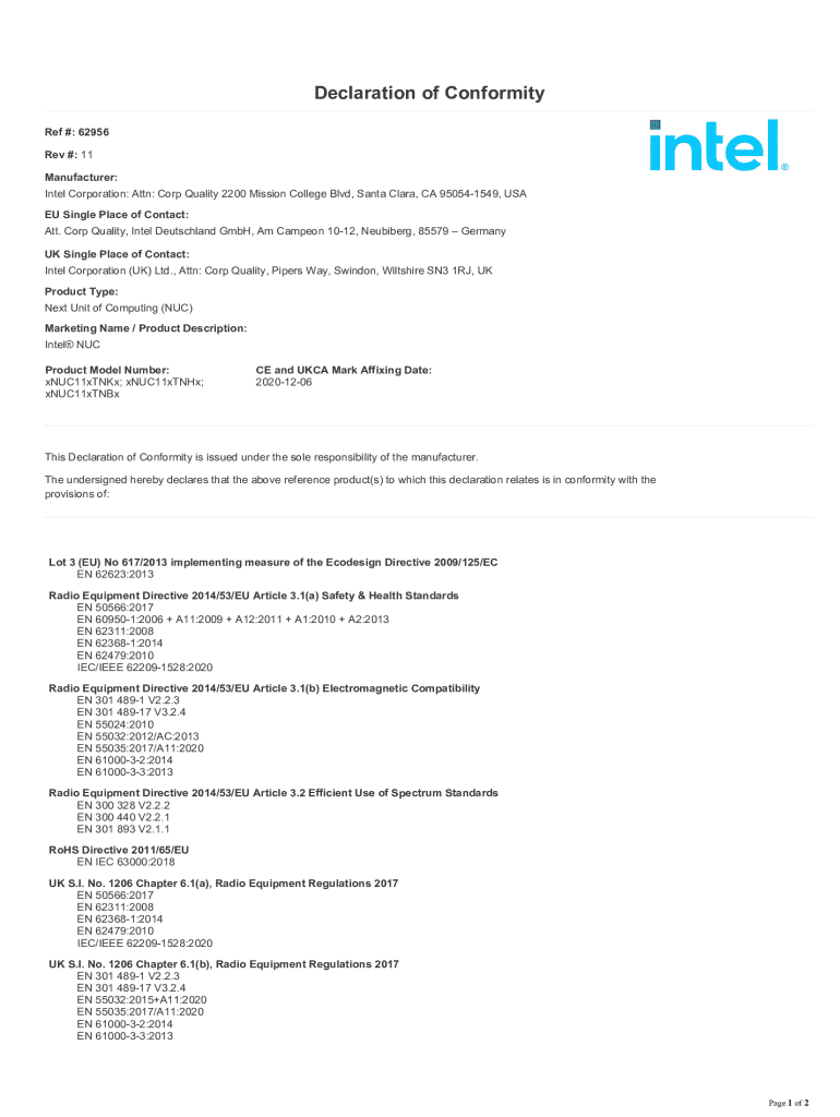 Fillable Online CERTIFICATE OF COMPLIANCE- EU RoHS I/II/III Declaration Fax Email Print - pdfFiller