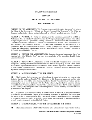 Fillable Online Sample form of Parent Company Guarantee Fax Email Print ...