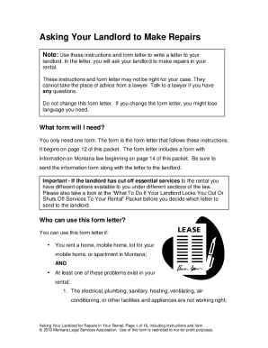 Fillable Online A sample letter to your landlord requesting repairs Fax ...